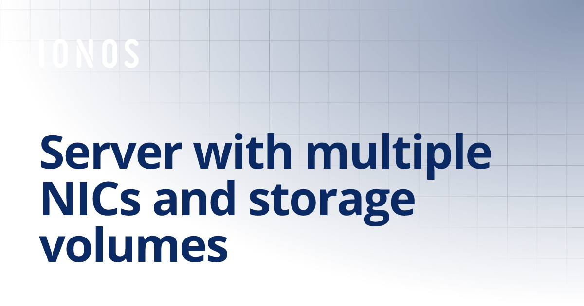Server with multiple NICs and storage volumes | Ansible