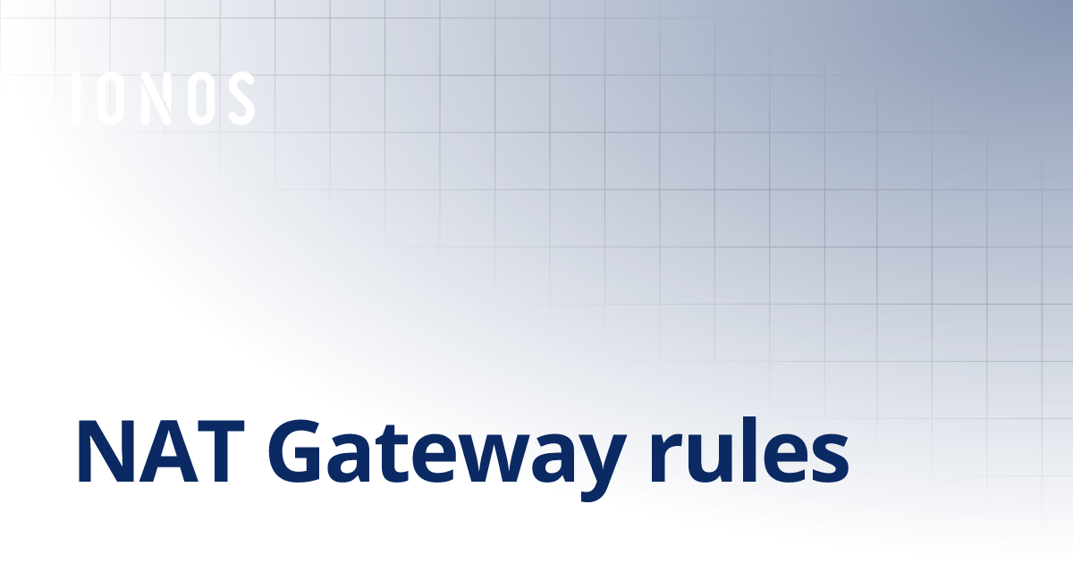 NAT Gateway rules | Ansible