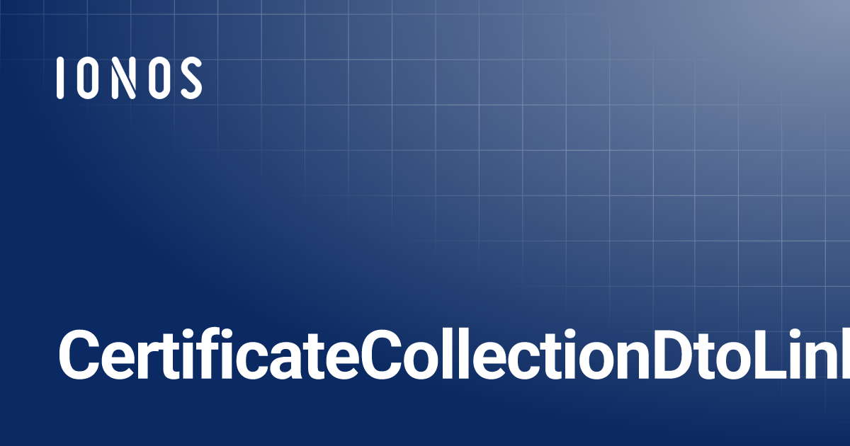 CertificateCollectionDtoLinks | Java SDK