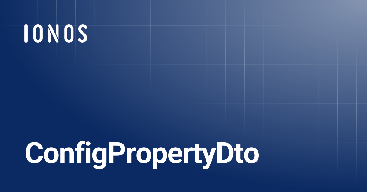 Configpropertydto Java Sdk 4690