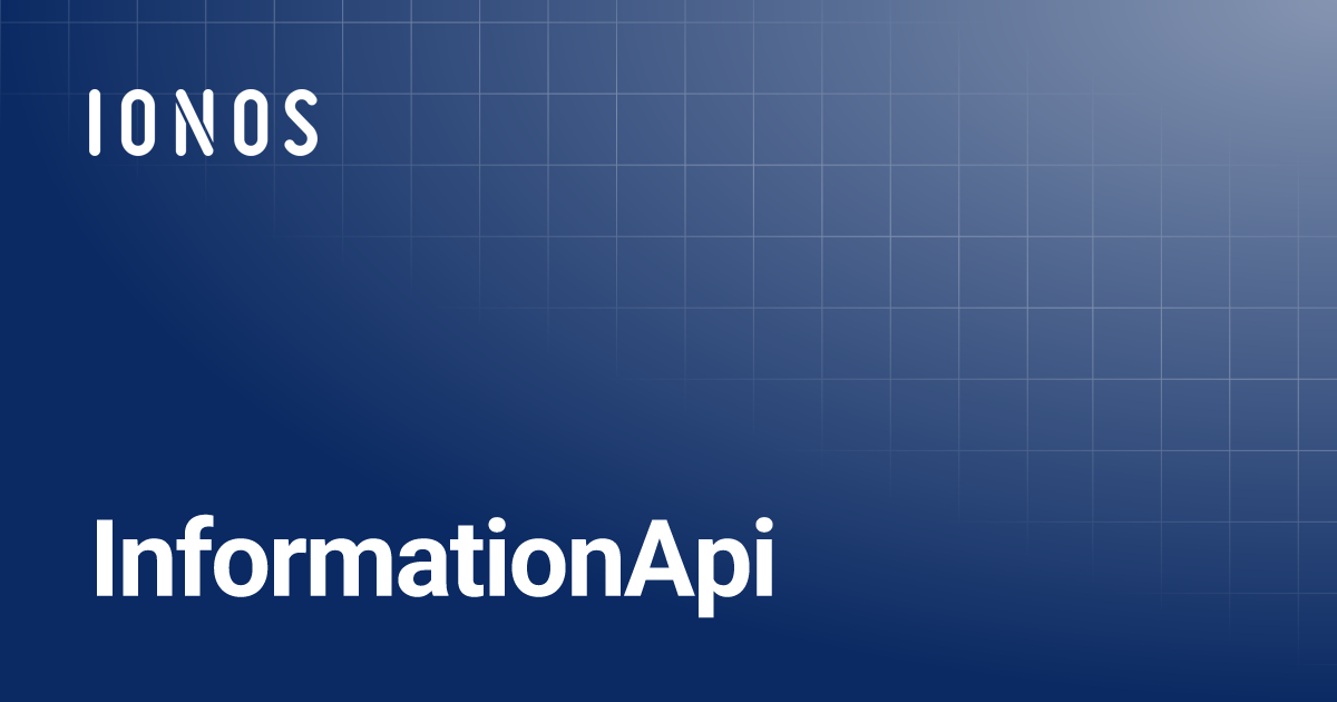 InformationApi | Python SDK