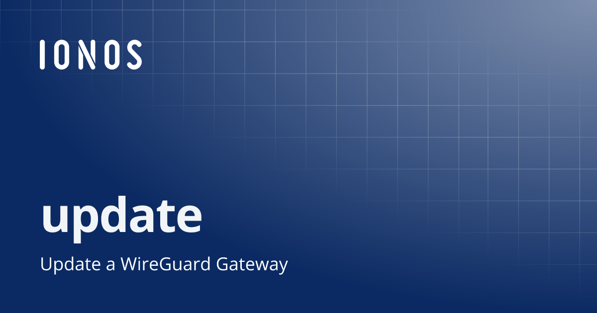 update | CLI - ionosctl