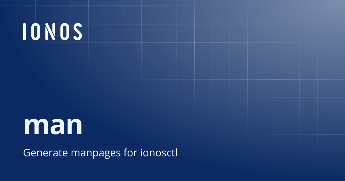 man | CLI - ionosctl