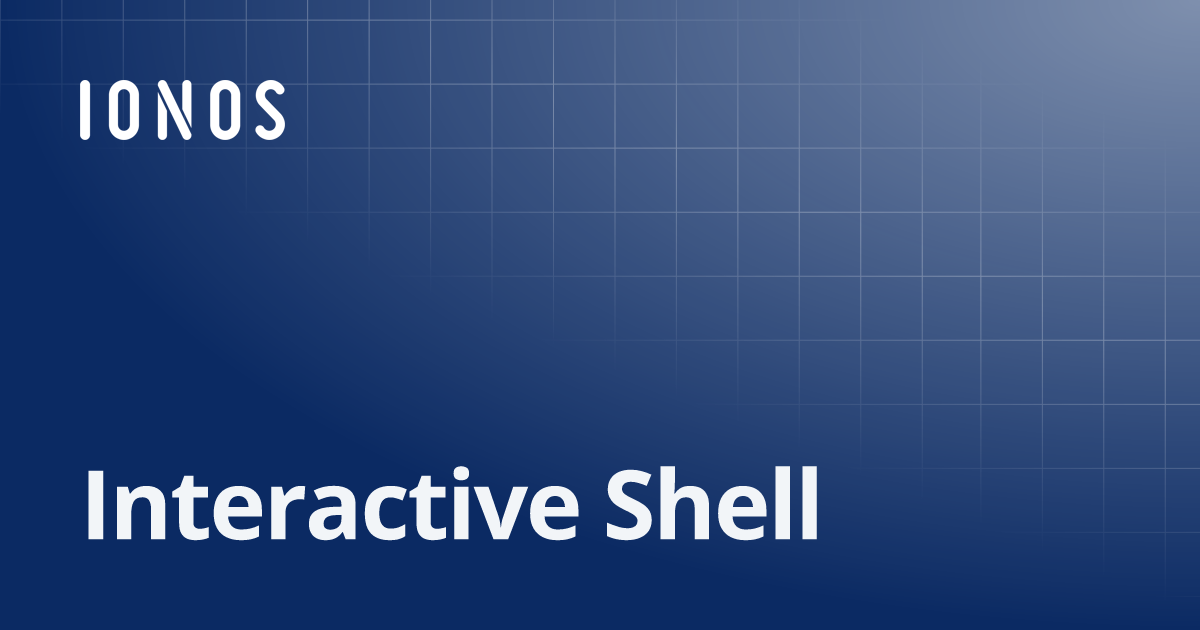 Interactive Shell | CLI - ionosctl