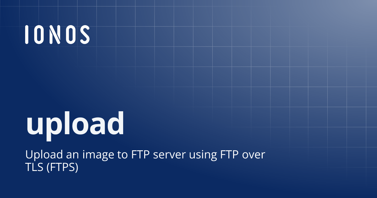 upload | CLI - ionosctl