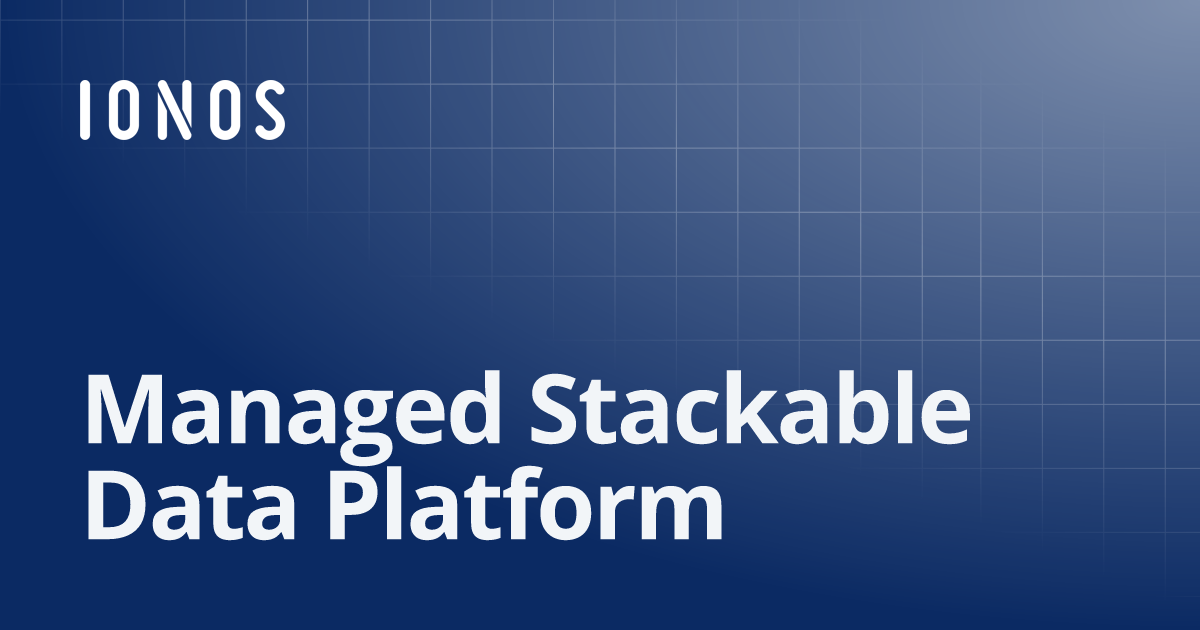 Managed Stackable Data Platform | CLI - ionosctl Managed Stackable Data Platform | CLI - ionosctl