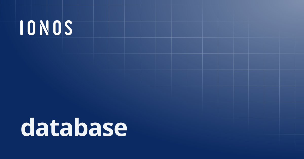database | CLI - ionosctl