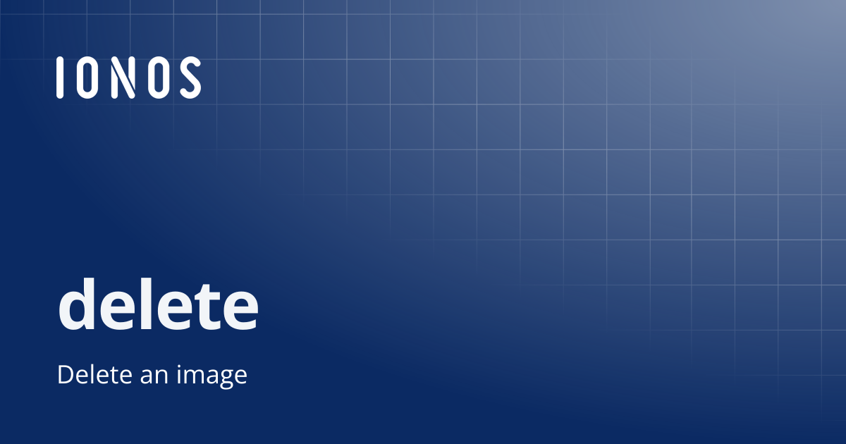 Delete Cli Ionosctl