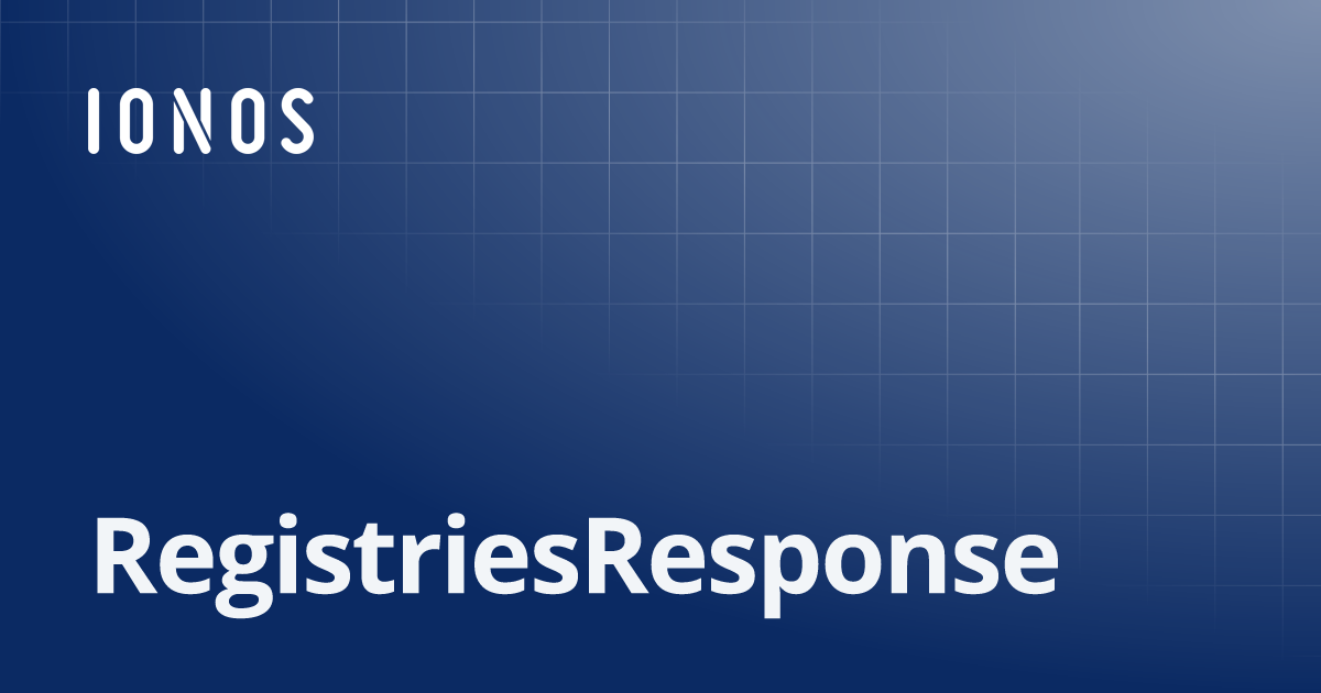 RegistriesResponse | Java SDK