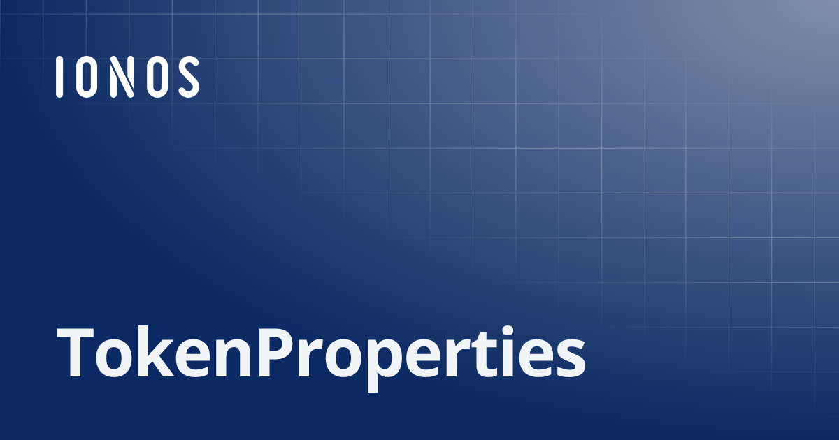 TokenProperties | Java SDK