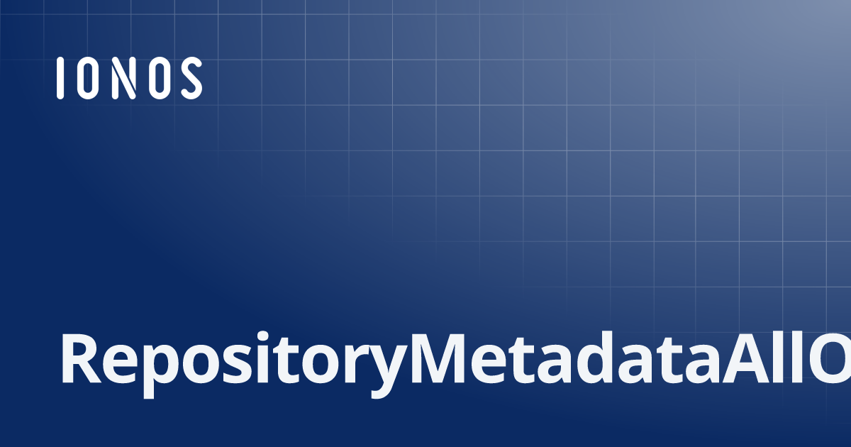 RepositoryMetadataAllOf | NodeJS SDK RepositoryMetadataAllOf | NodeJS SDK