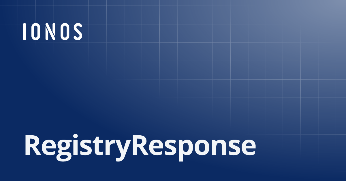 RegistryResponse | Python SDK