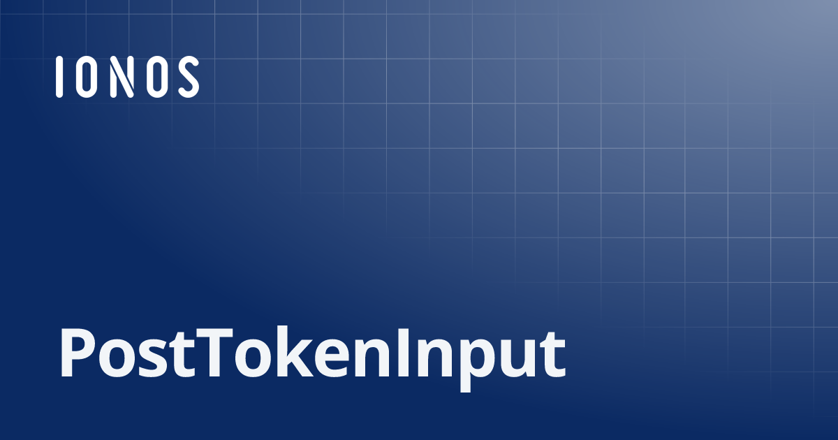 PostTokenInput | Ruby SDK