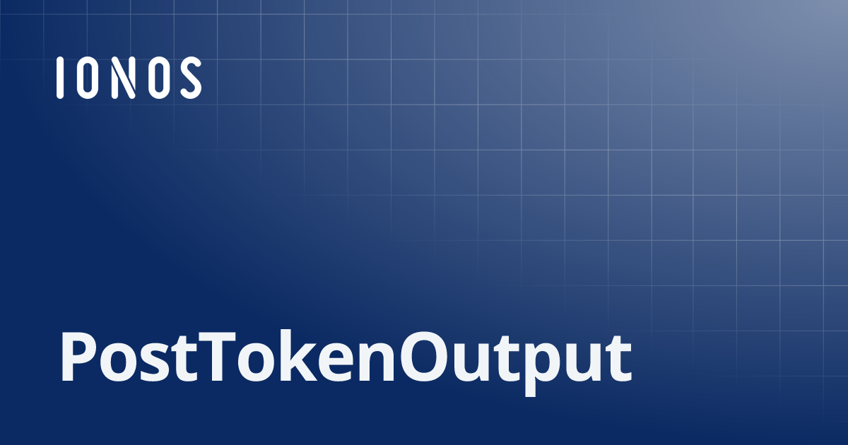 PostTokenOutput | Ruby SDK