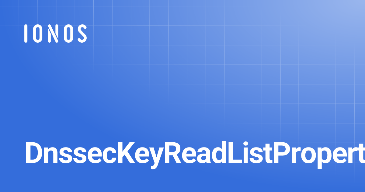 DnssecKeyReadListProperties | Go SDK