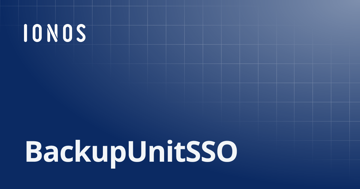 BackupUnitSSO | Java SDK