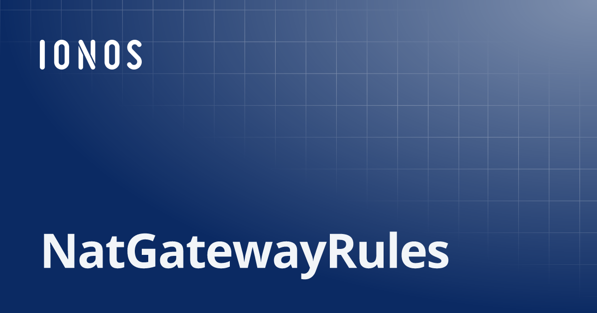 NatGatewayRules | Java SDK