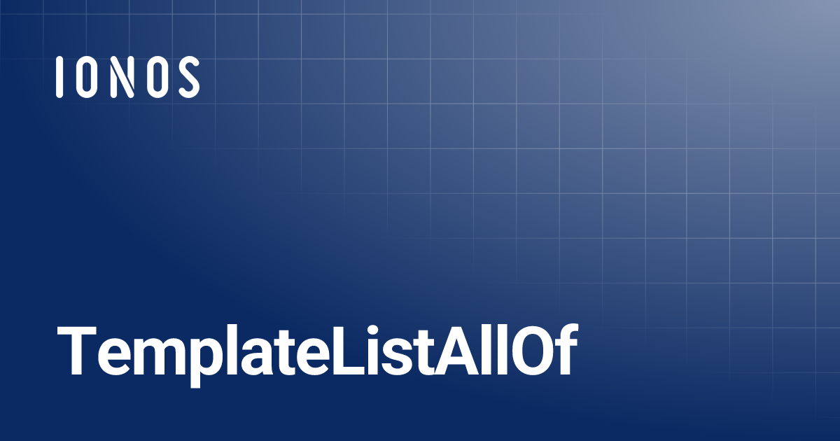 TemplateListAllOf | Java SDK