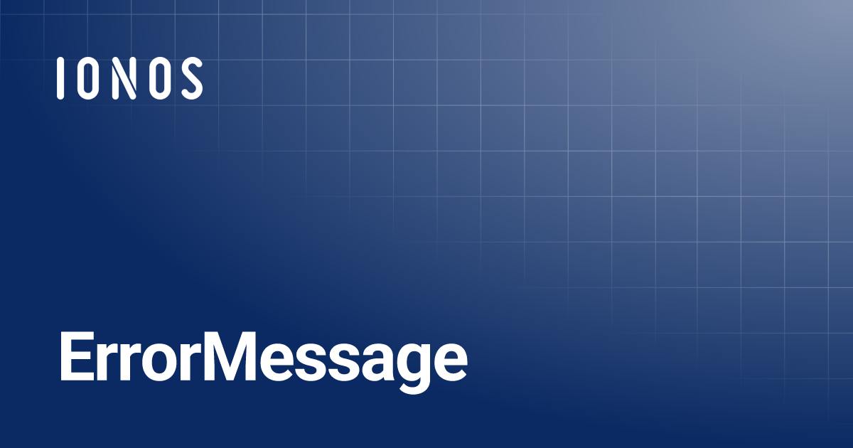 ErrorMessage | NodeJS SDK