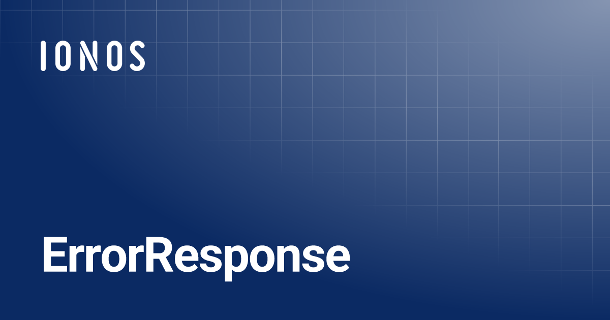 ErrorResponse | NodeJS SDK