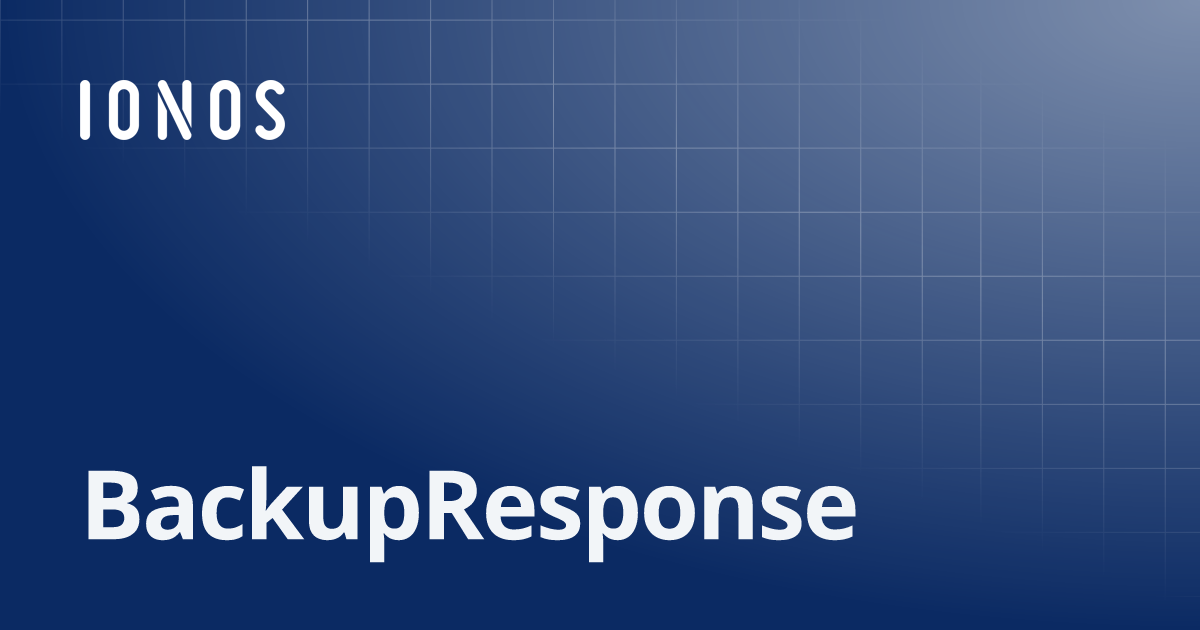 BackupResponse | NodeJS SDK