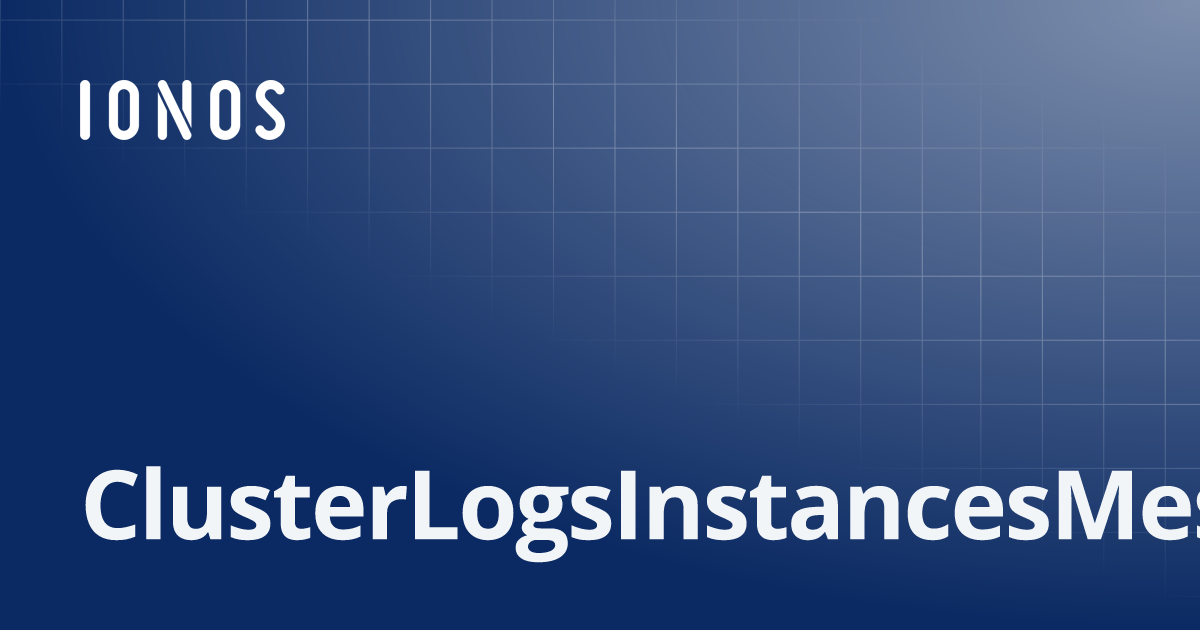 ClusterLogsInstancesMessages | Python SDK