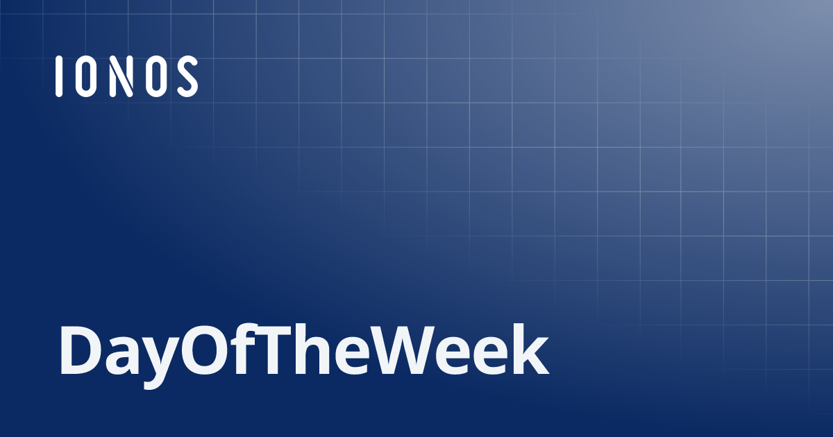 DayOfTheWeek | Python SDK