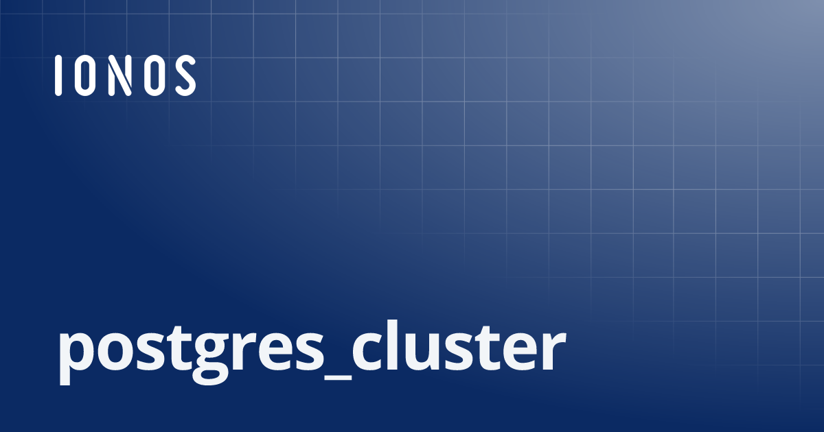 postgres_cluster | master