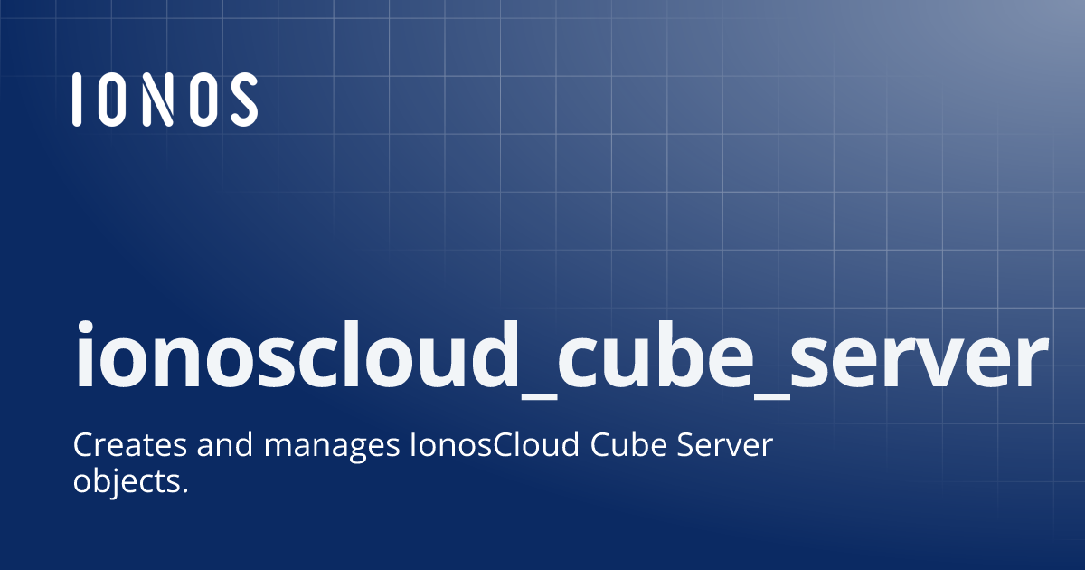 ionoscloud_cube_server | Terraform provider