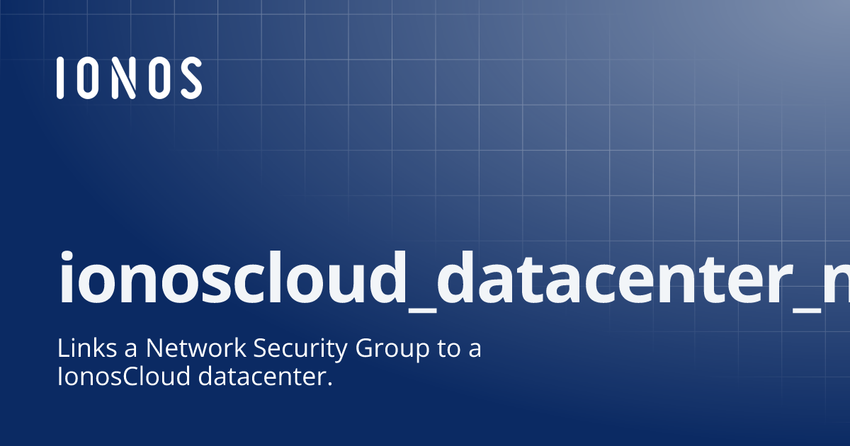 ionoscloud_datacenter_nsg_selection | Terraform provider